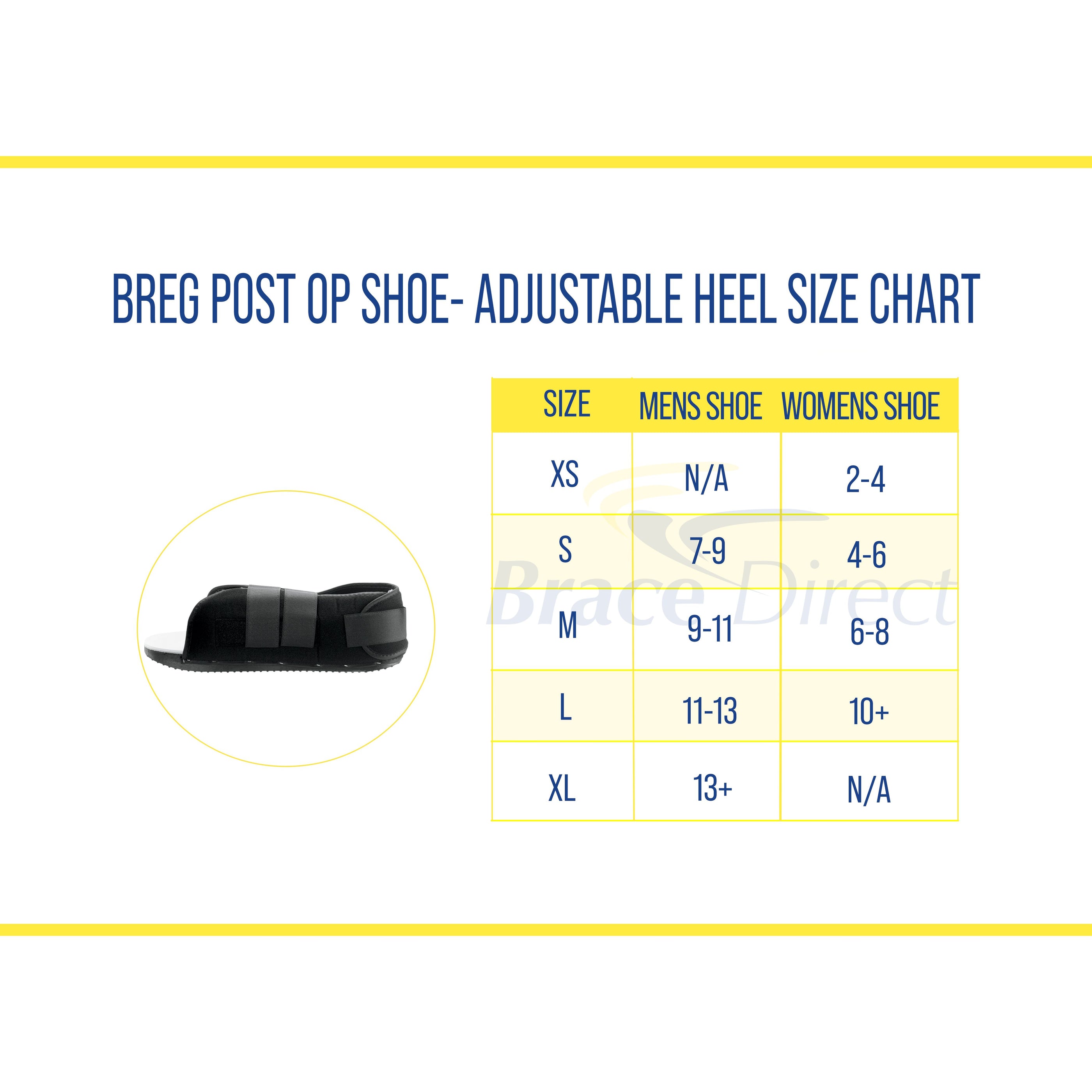 Breg Adjustable Heel Post-Op Shoe L3260 for Recovery Support ...