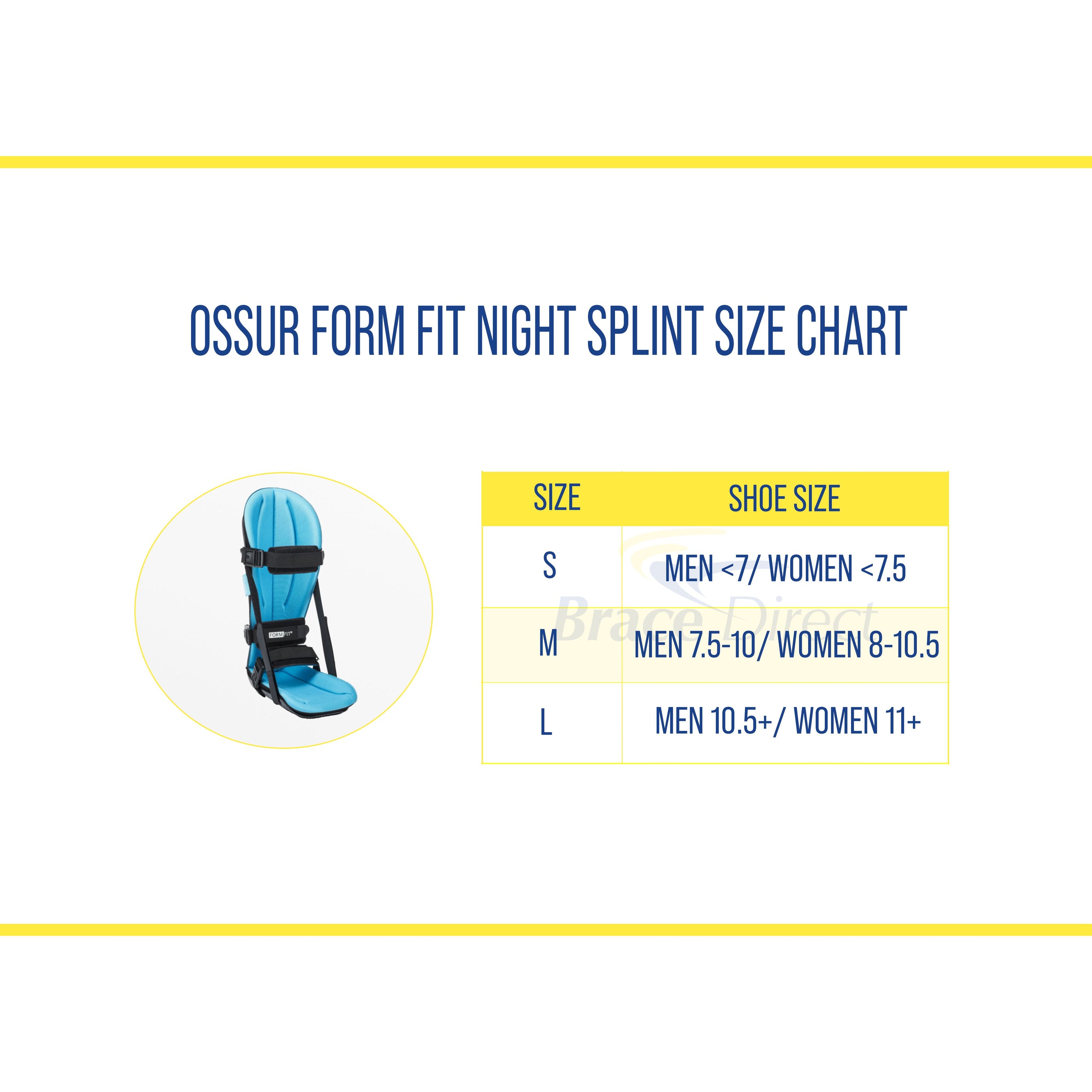Ossur Form Fit Plantar Fasciitis Night Splint for Night Relief ...