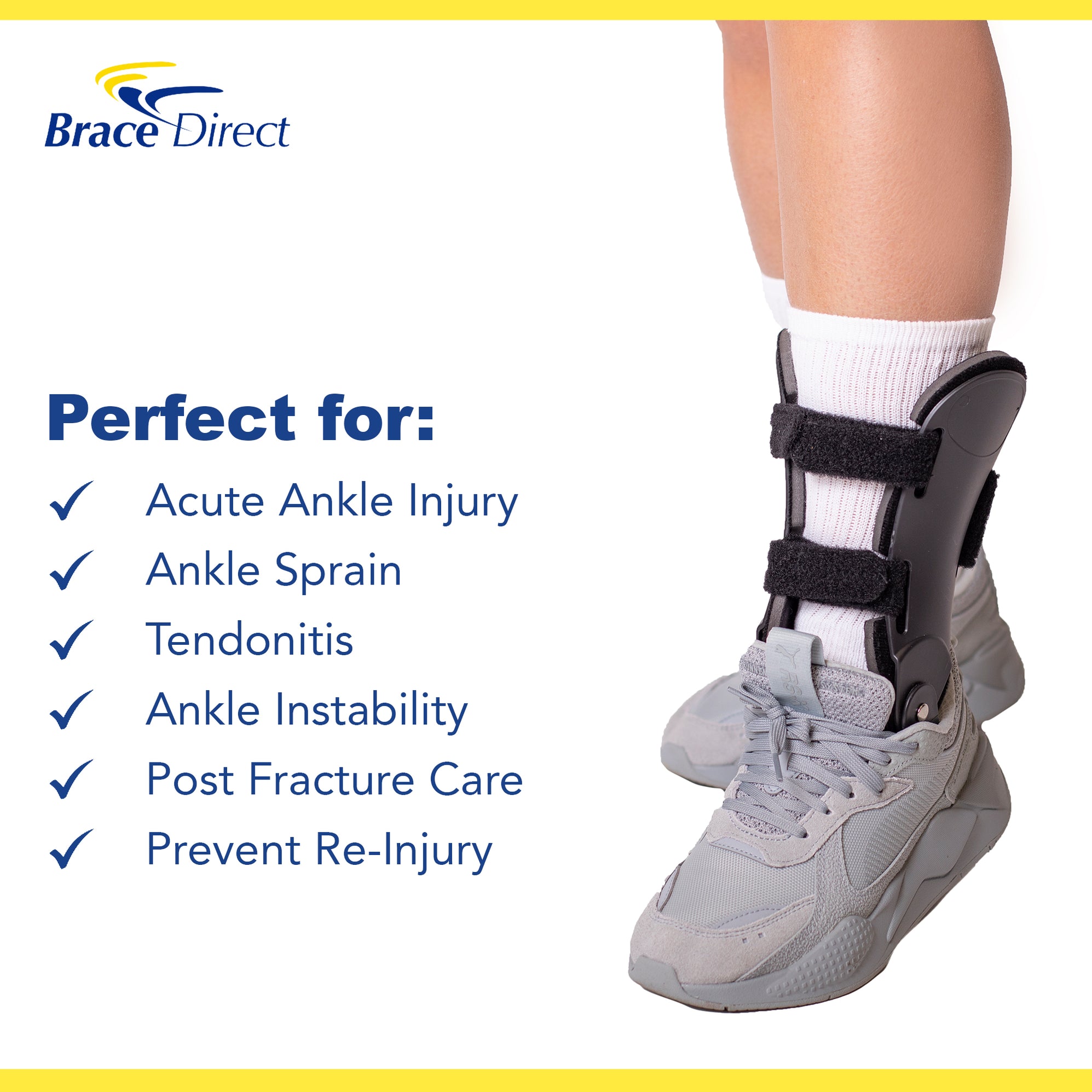 Brace Align Semi-Rigid Active Ankle Brace PDAC L1906 - Optimal Support ...