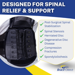 Brace Align Core Pro LSO Back Brace - Lumbar Sacral Orthosis with 6:1 ...