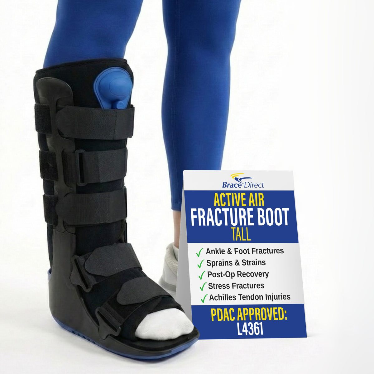 ActiveAir Tall Walking Boot L4361 | Pneumatic Medical Boot | Brace Direct