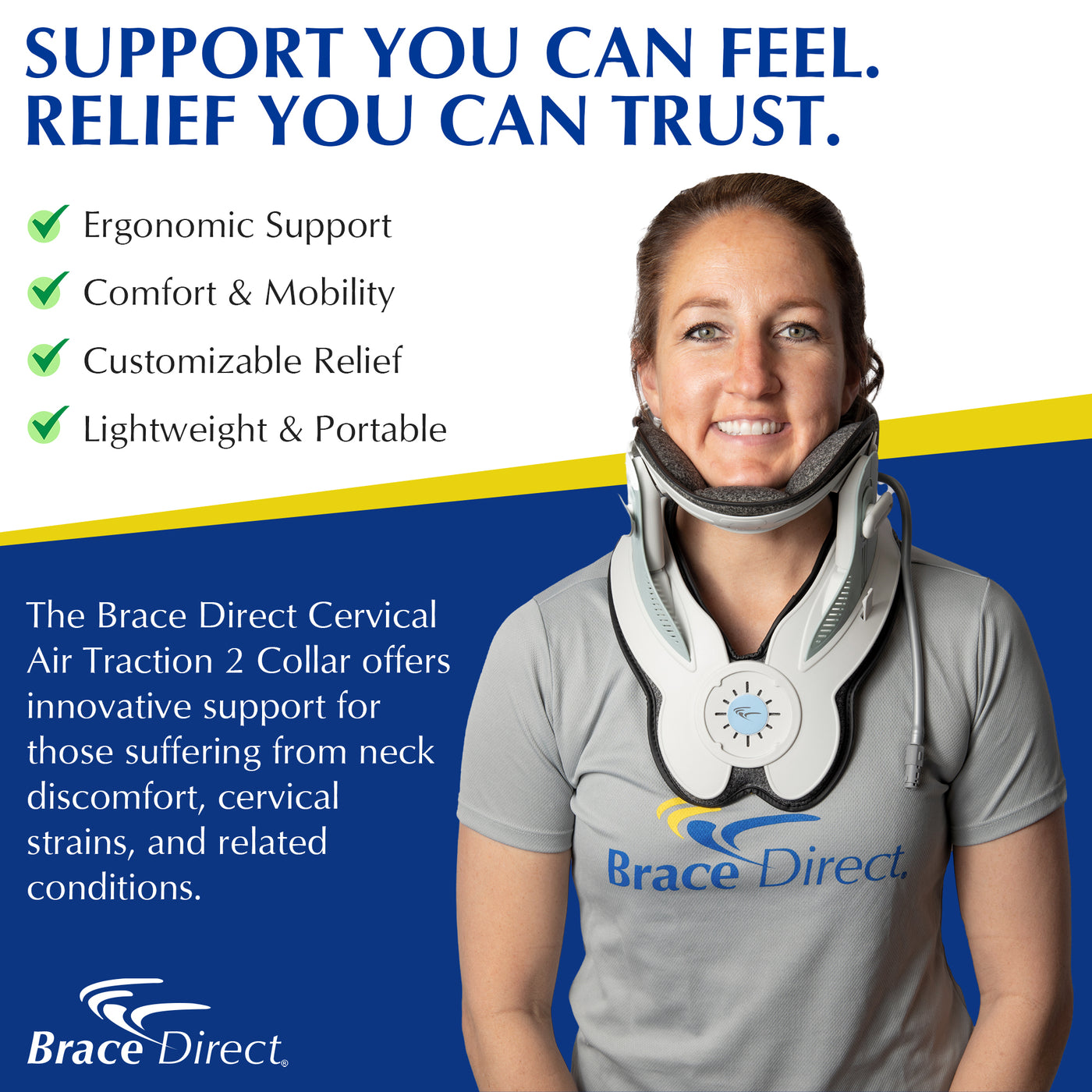 Brace Direct Cervical Air Traction 2 Collar - Customizable Neck Pain ...