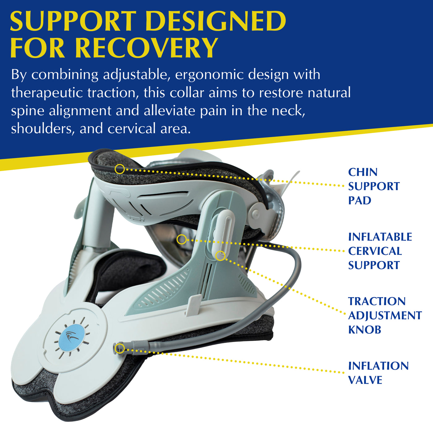Brace Direct Cervical Air Traction 2 Collar - Customizable Neck Pain ...