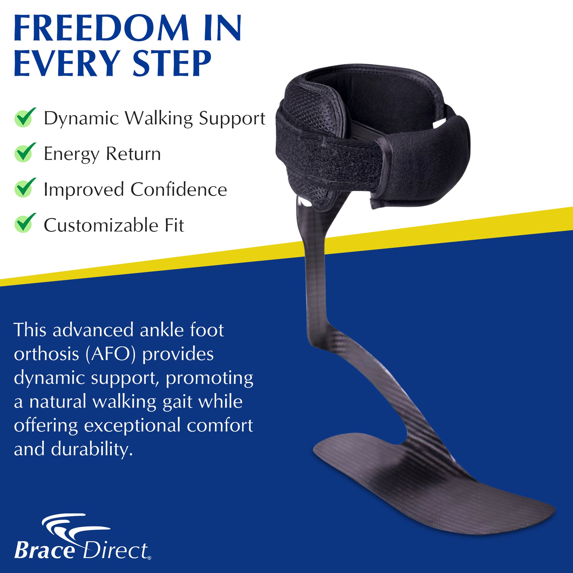 Best Carbon Fiber AFO for Foot Drop | Brace Direct Carbon Fiber AFO ...