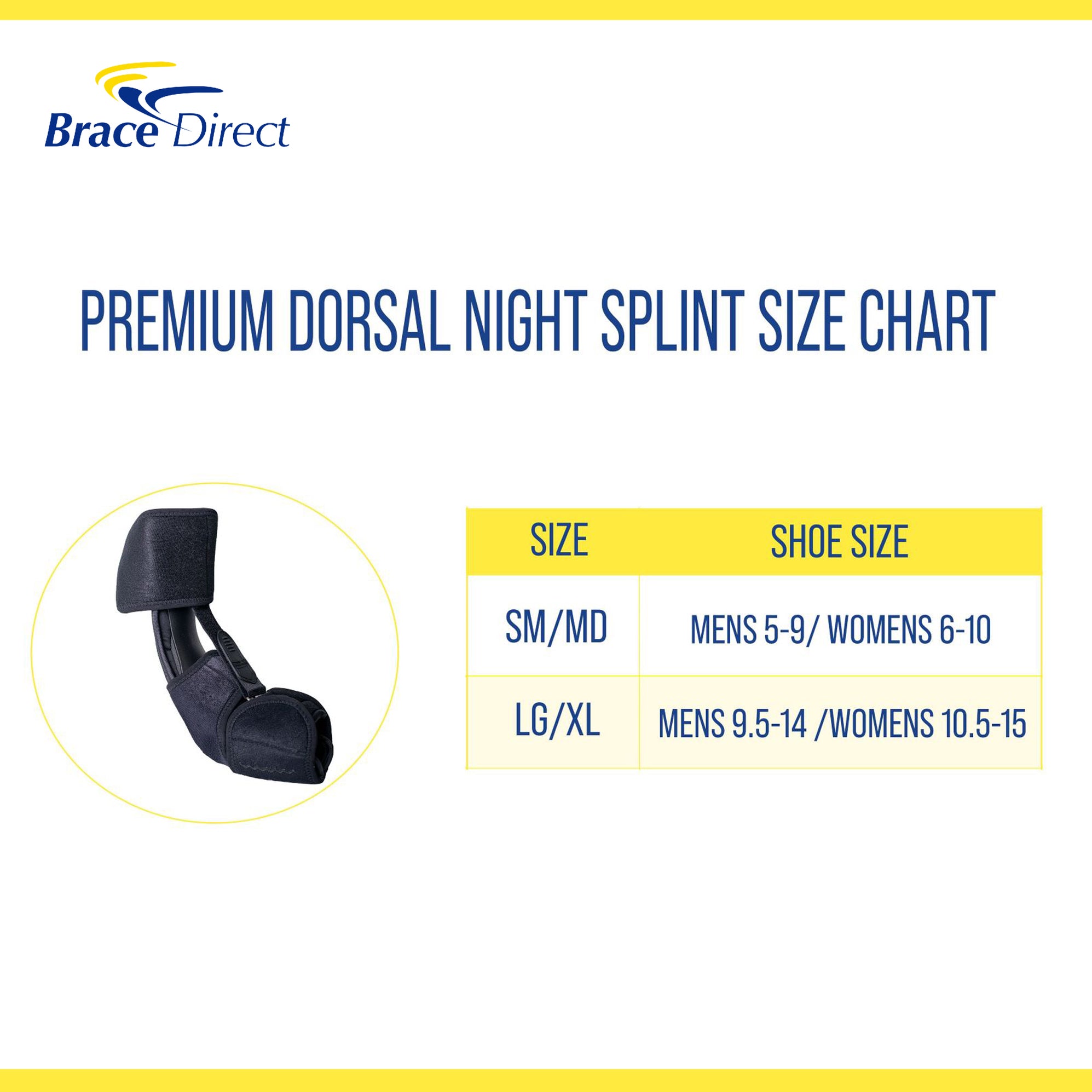 Brace Direct Plantar Fasciitis Premium Dorsal Night Splint for ...