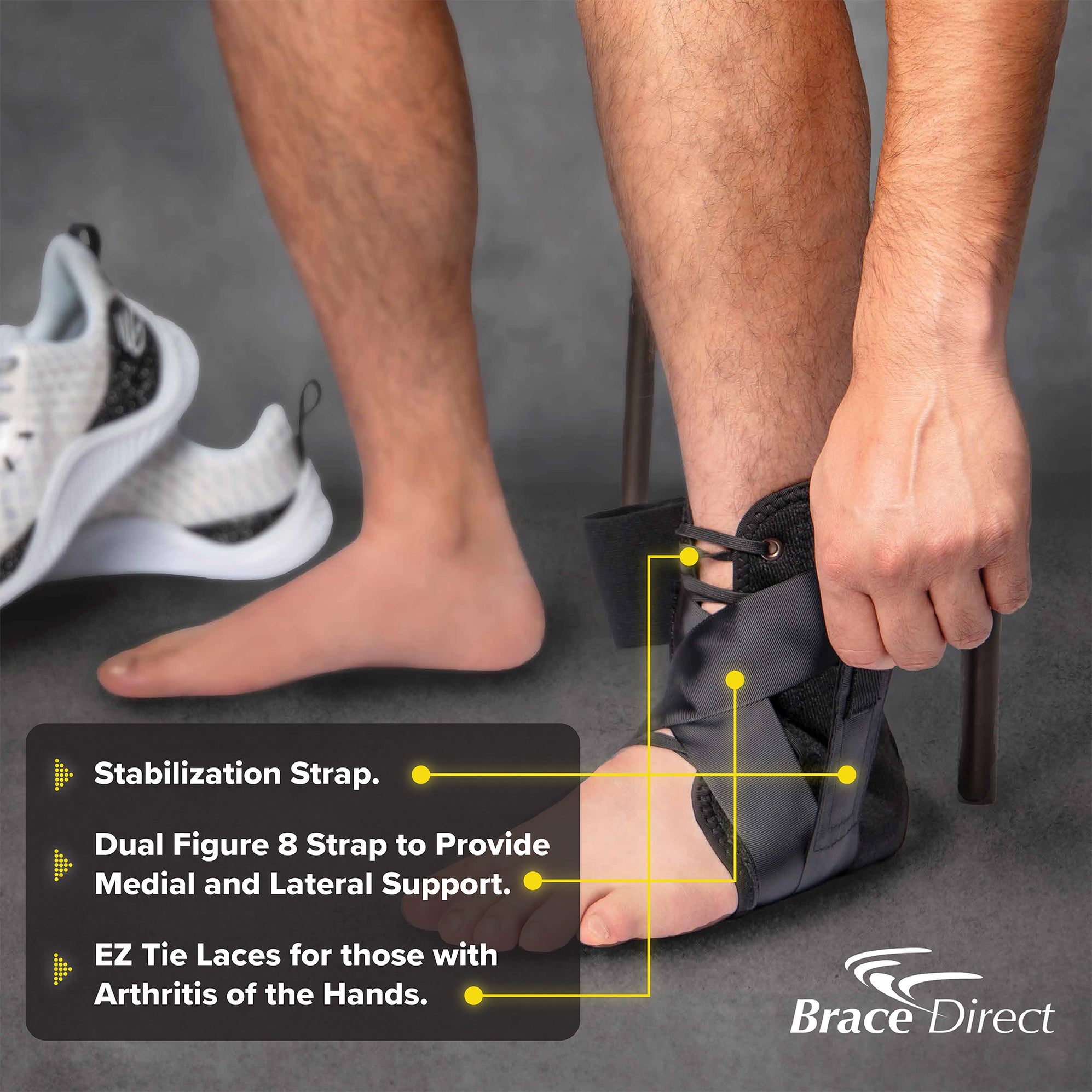 Best Lace Up Ankle Brace | Easy-Adjust Support System | BraceDirect.com ...