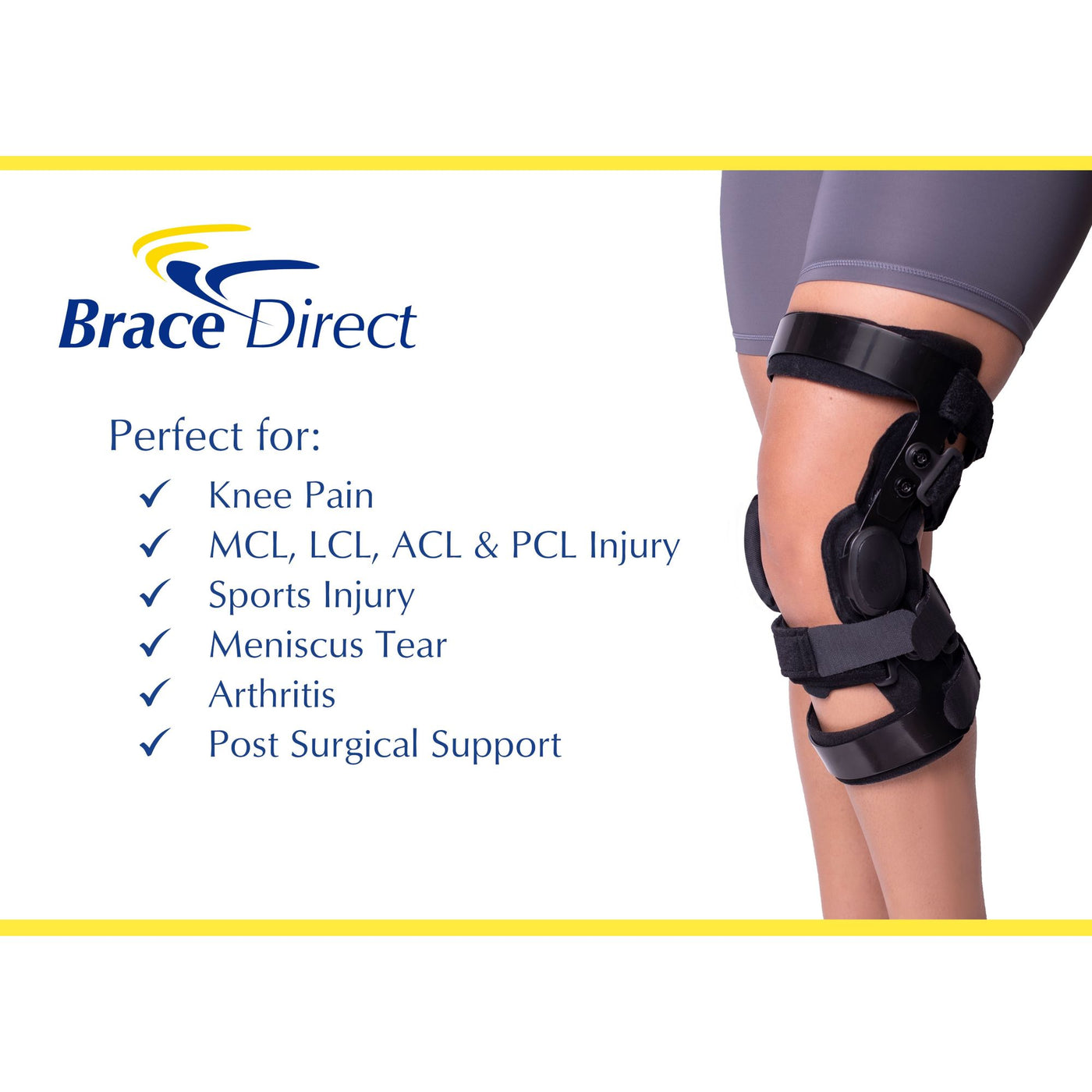 Dual Hinged ACL Knee Brace – Advanced Support & Comfort — Brace Direct
