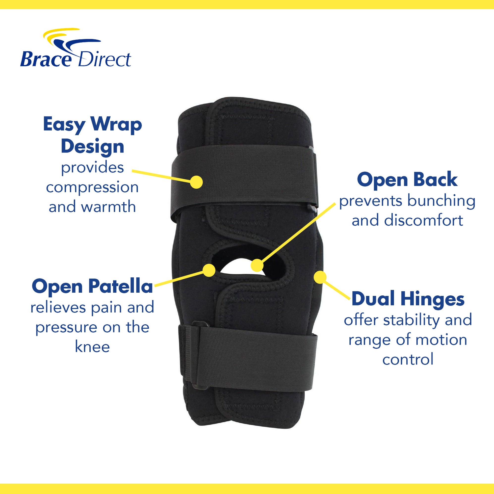 Brace Direct Internal Deluxe Knee Brace with Hinge – Superior Knee ...