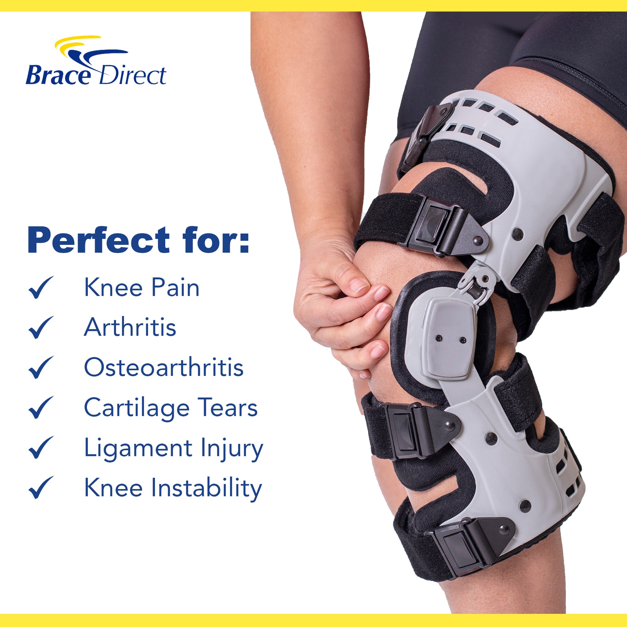 OA Unloader Knee Brace and Heated Massager Bundle for Comprehensive ...