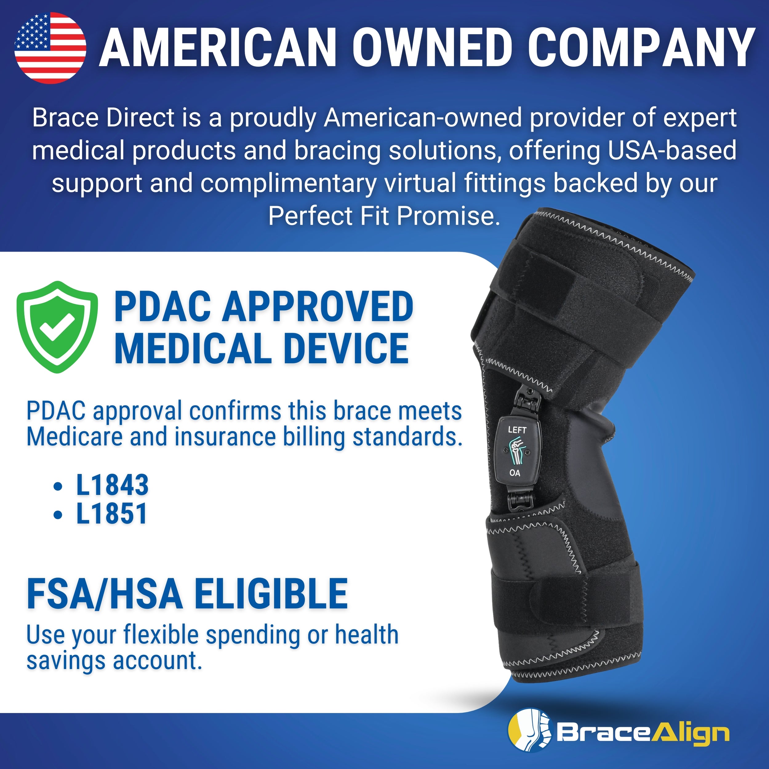 Brace Align Soft Osteoarthritis Knee Brace - Adjustable OA Support with ...
