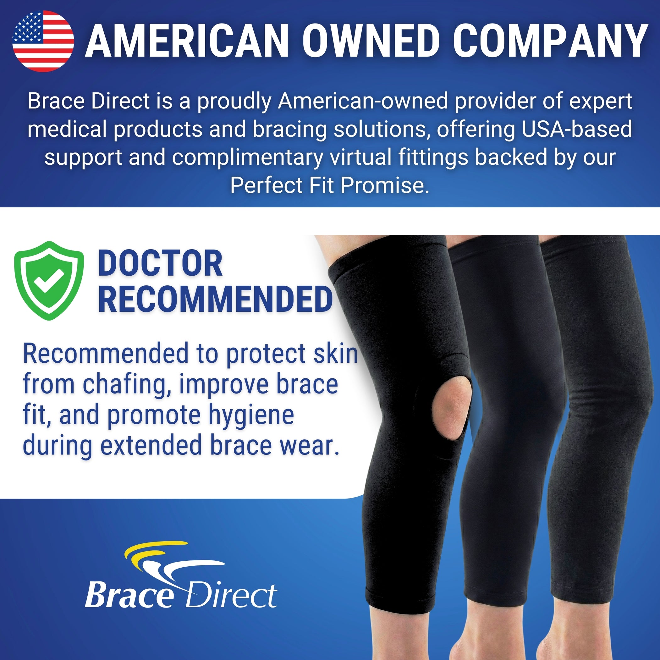 Breg Undersleeve for Knee Braces - Cotton or Neoprene Liner for ...