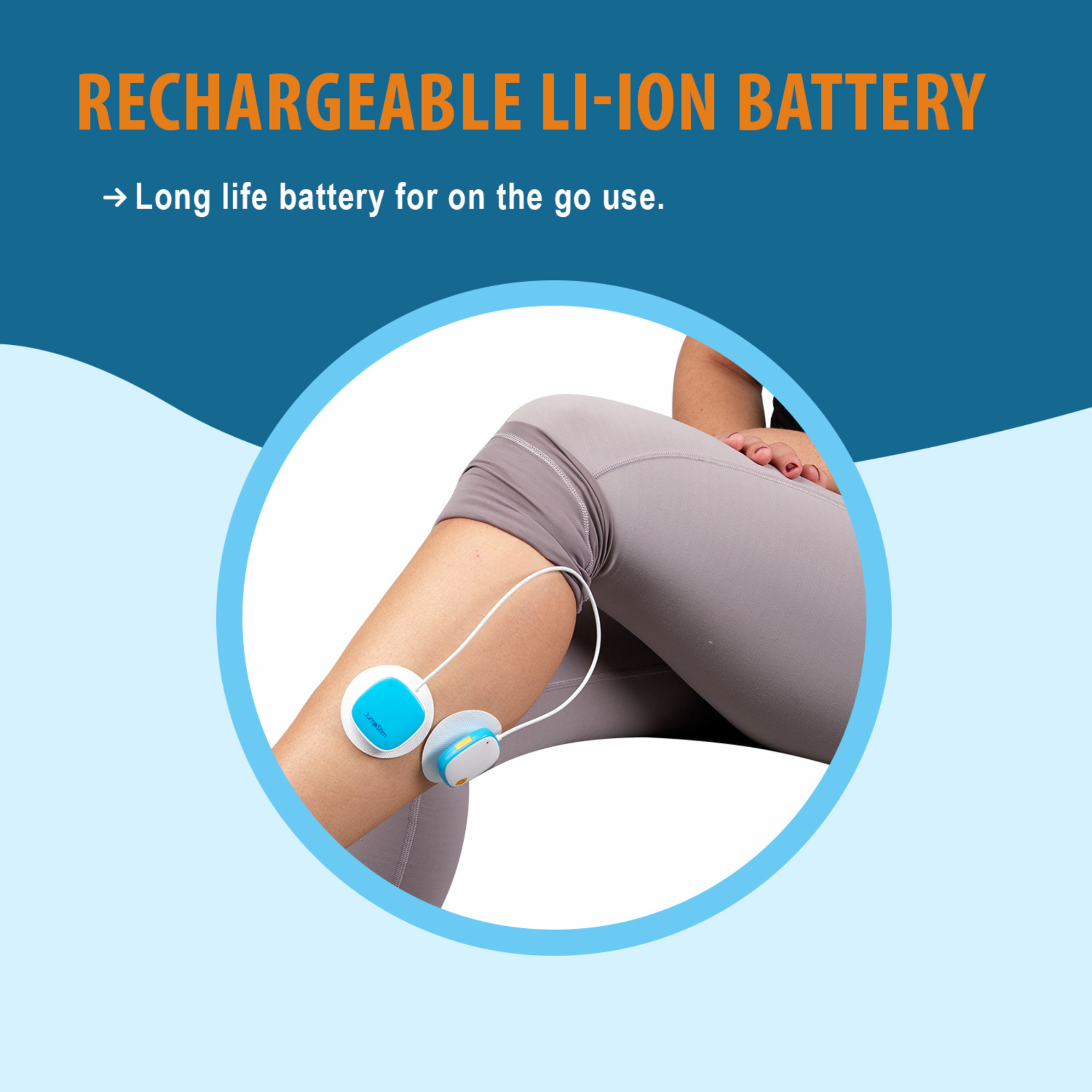 JumpStim TENS Muscle Massager by Brace Direct – Wearable Double Pad ...