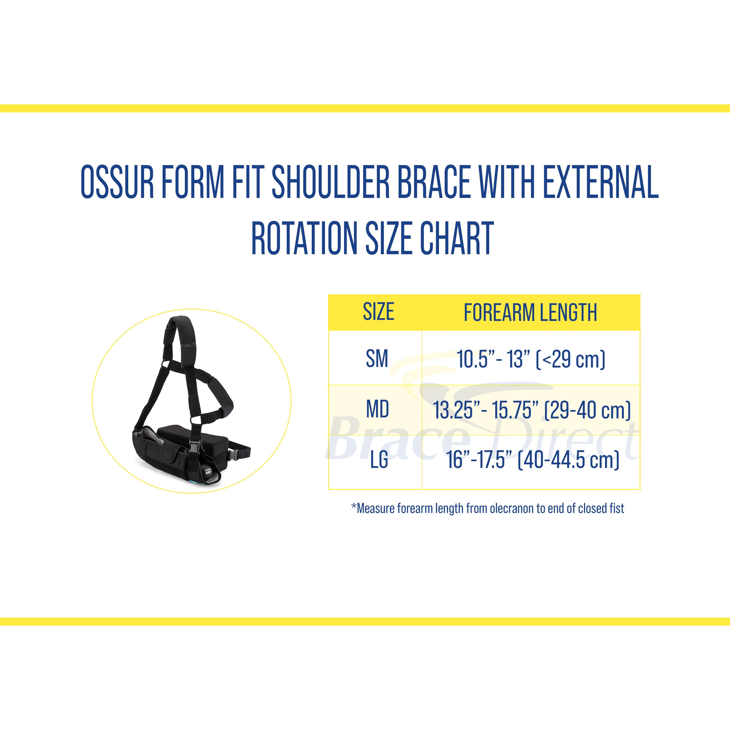 Ossur Form Fit Shoulder Brace | External Rotation Support | BraceDirect ...