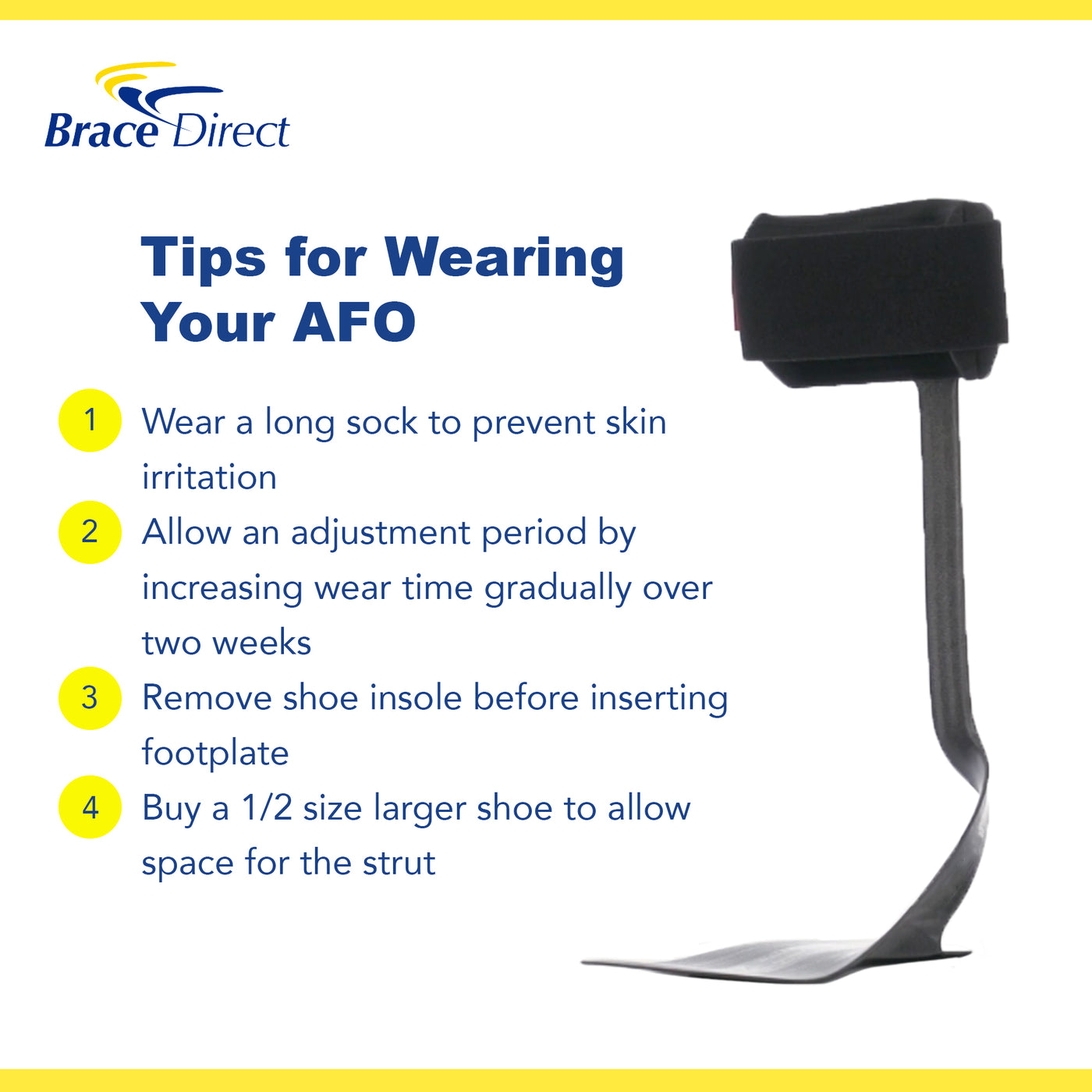 Custom Fit AFO for Foot Drop & Stability | WalkOn Trimable AFO L1951 ...