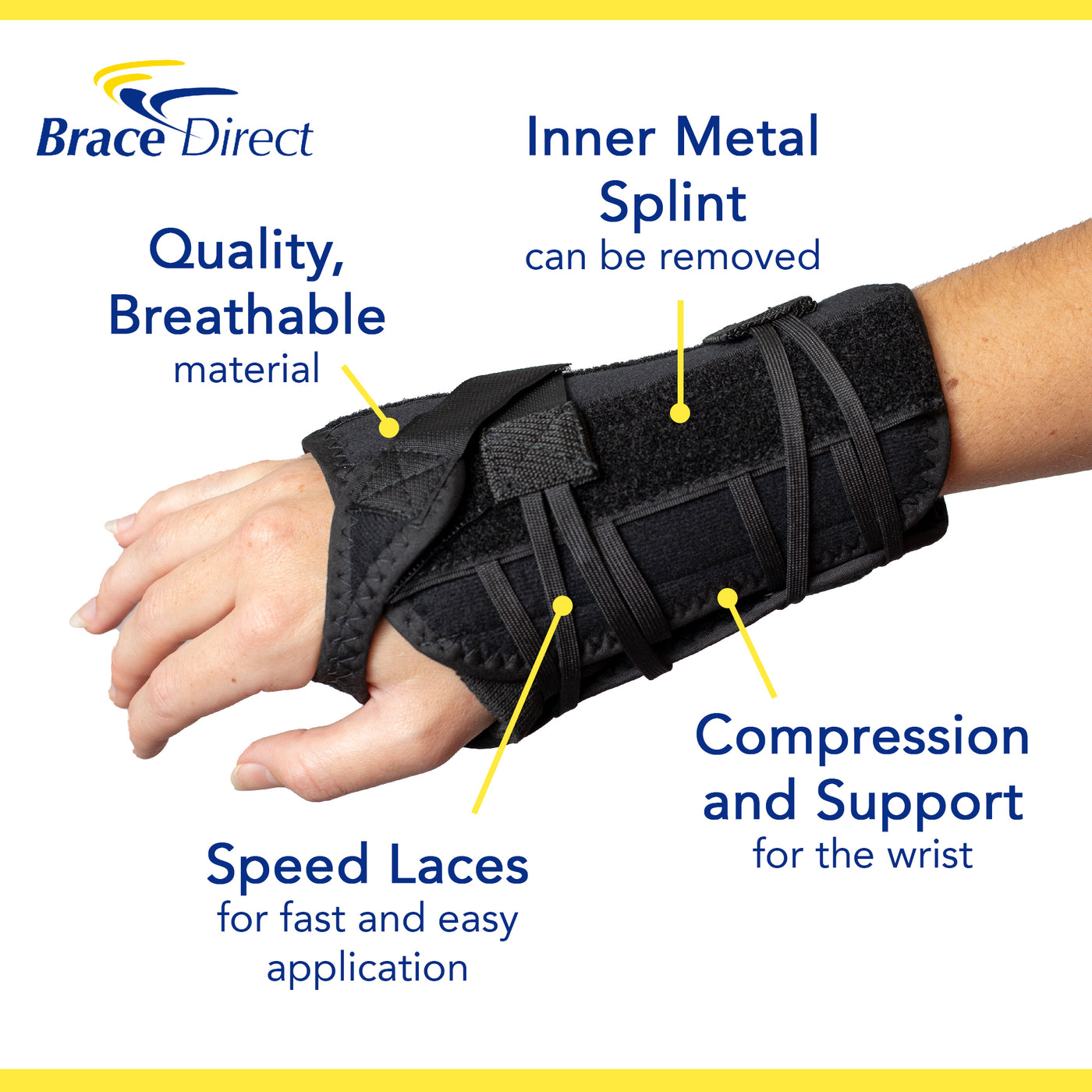 Brace Direct Carpal Tunnel Wrist Brace Night Splint - Comfortable ...