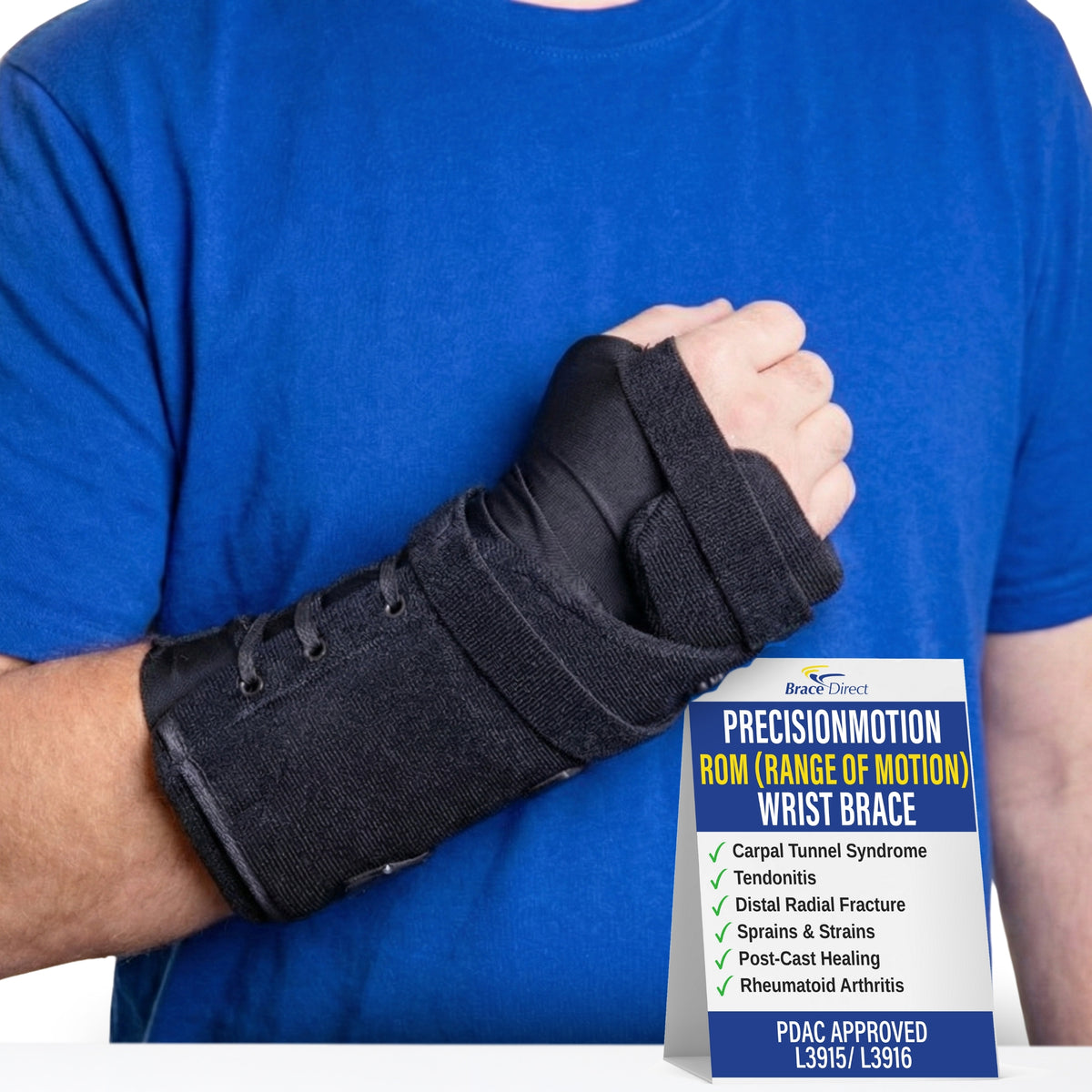 Brace Direct PrecisionMotion ROM Wrist Brace with Adjustable Flexion ...